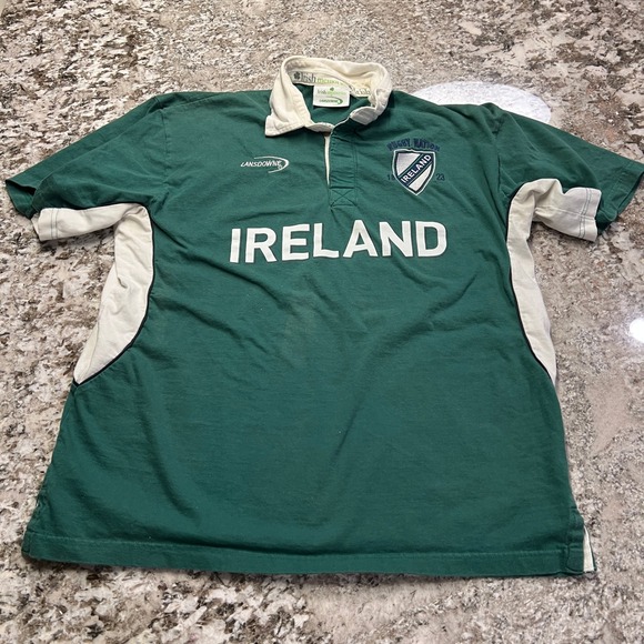 Lansdowne | Shirts | Vintage Ireland Rugby Nation Polo Shirt Green ...
